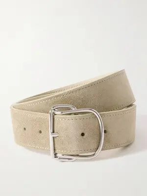 TOTEME Swirl Suede Belt - Cream