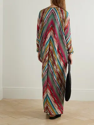 Missoni Striped Metallic Crochet-knit Coverup