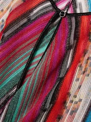Missoni Striped Metallic Crochet-knit Coverup