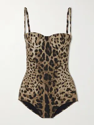 Dolce & Gabbana Leopard-print Underwired Swimsuit - Animal Print