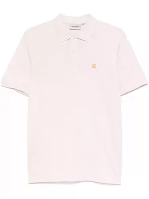 Carhartt Work In Progress Embroidered-logo Polo Shirt - Pink