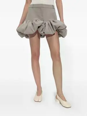 Coperni Gathered Hem Tailored Mini Skirt
