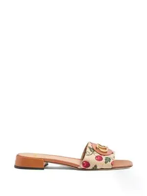 Valentino Garavani Vlogo Signature Cherryfic Slide Sandals