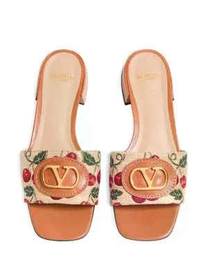 Valentino Garavani Vlogo Signature Cherryfic Slide Sandals