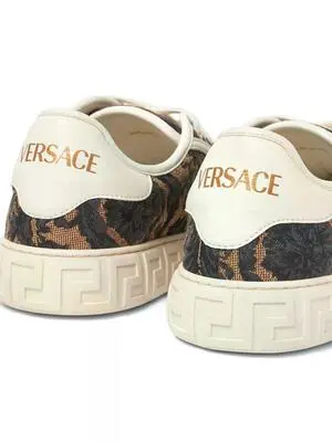 Versace Barocco Jacquard Greca Sneakers - Brown