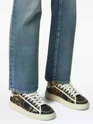 Versace Barocco Jacquard Greca Sneakers - Brown