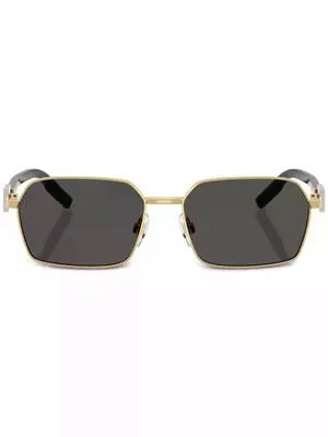 Dolce & Gabbana Logo-plaque Sunglasses - Gold