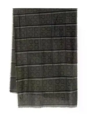 FERRAGAMO Patterned Scarf - Green