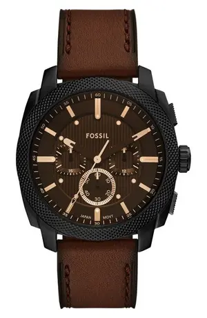 Fossil Machine Chronograph Strap Watch - Brown Smoke