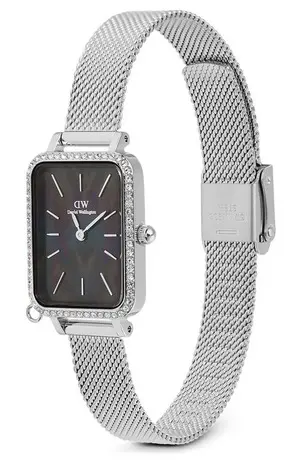 DANIEL WELLINGTON Quadro Charm Mesh Strap Watch