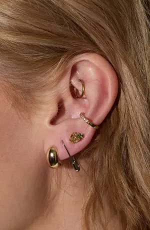 NICKEL & SUEDE Safety Pin Threader Earrings