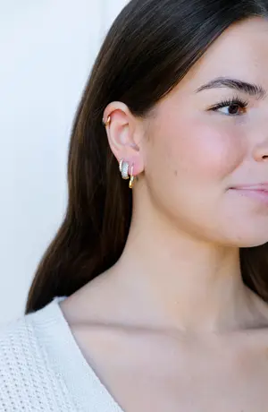 NICKEL & SUEDE Safety Pin Threader Earrings