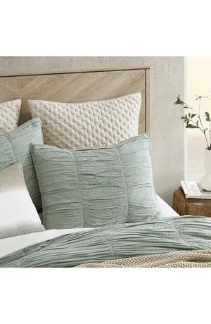 DKNY PURE Ruched Gauze Comforter & Shams Set