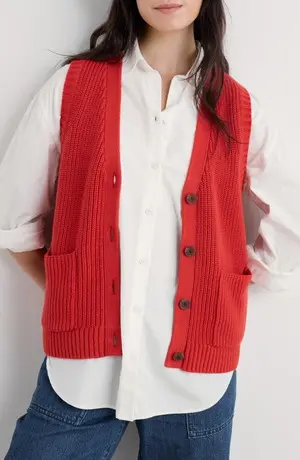 SEASALT CORNWALL Swanpool Ribbed Sweater Vest