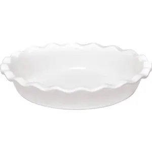 EMILE HENRY Made In France Hr Ceramic 9-inch Pie Dish - White