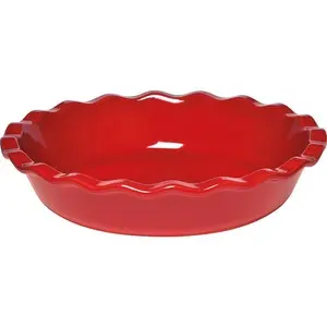 EMILE HENRY Made In France Hr Ceramic 9-inch Pie Dish - Red