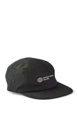 COTTON ON Curved 5 Panel Cap - Black Bermuda