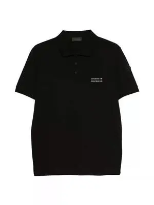 Moncler Logo-embroidered Polo Shirt - Black