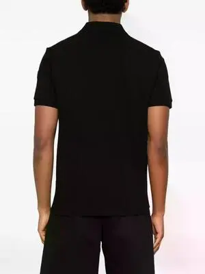 Moncler Logo-embroidered Polo Shirt - Black