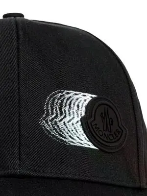 Moncler Cotton Baseball Cap - Black