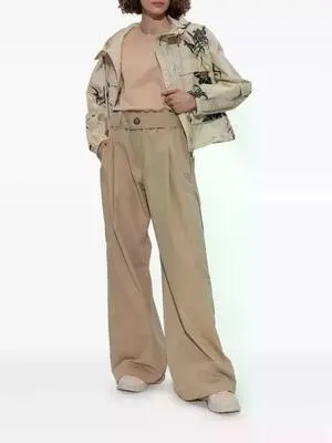 Moncler Floral-print Jacket - Neutrals
