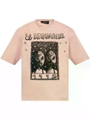 Dsquared2 Graphic-print T-shirt Pink