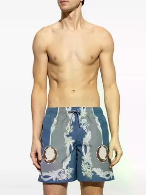 Versace Cameo Swim Shorts - Blue