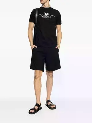 Versace Printed Cotton-jersey T-shirt - Black