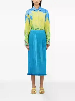 MSGM Ribbed Midi Skirt