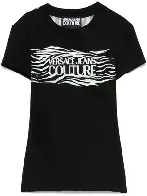 Versace Crystal Zebra T-shirt - Black