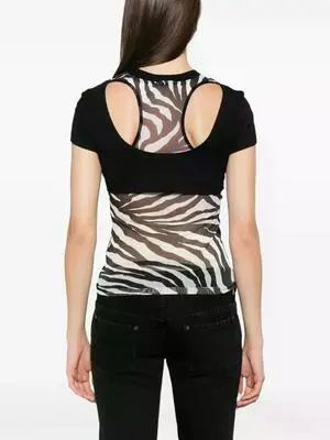 Versace Crystal Zebra T-shirt - Black