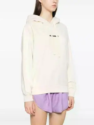 JIL SANDER Logo-print Hoodie - Neutrals