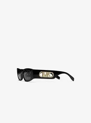 Michael Kors Rhodes Rectangle Sunglasses - Black