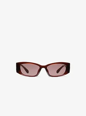 Michael Kors Rhodes Rectangle Sunglasses Brown