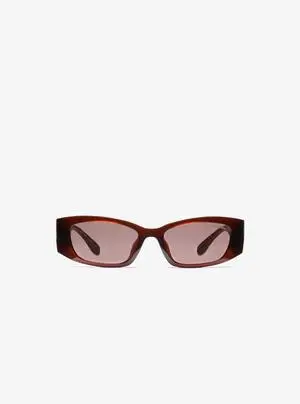 Michael Kors Michael Kors Rhodes Rectangle Sunglasses Brown