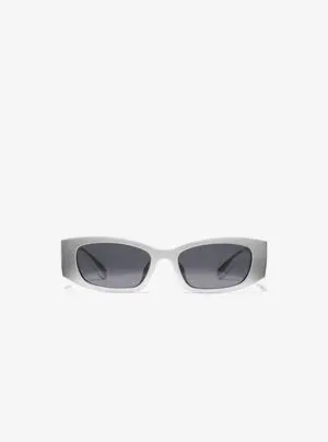 Michael Kors Rhodes Rectangle Sunglasses - Silver