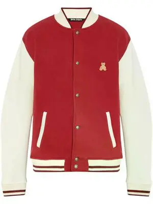 Palm Angels Bear-motif Bomber Jacket - Red