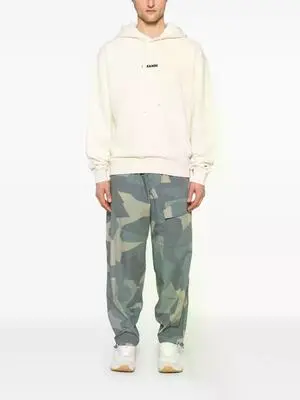 JIL SANDER Logo-print Hoodie - Neutrals