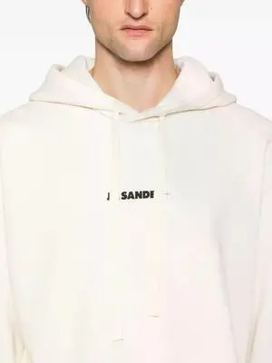 JIL SANDER Logo-print Hoodie - Neutrals