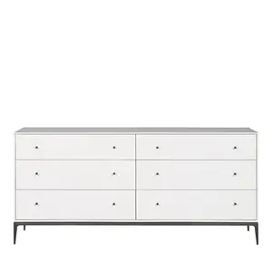 VANGUARD FURNITURE Vanguard Essence 6 Drawer Dresser - White Oak/bronze