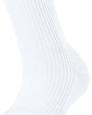 Falke Shiny Ribbed Socks - White