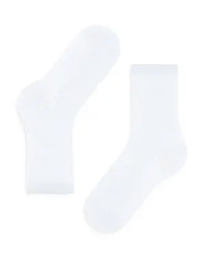 Falke Shiny Ribbed Socks - White