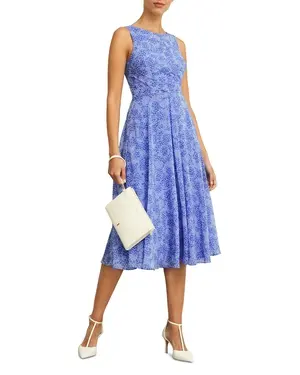 HOBBS LONDON Jess Printed Dress - Blue Multi
