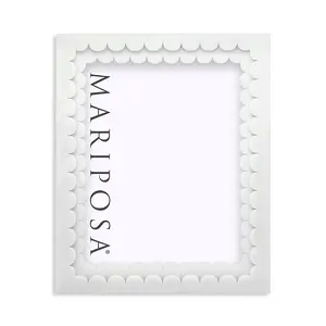 MARIPOSA Acrylic Double Scallop Frame, 8 X 10 - White