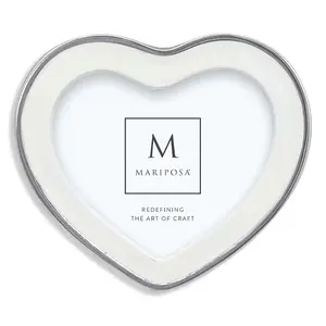 MARIPOSA Signature Heart Picture Frame, 4 X 6 - White