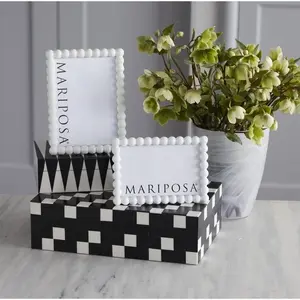 MARIPOSA Baubles Picture Frame, 4 X 6 - White