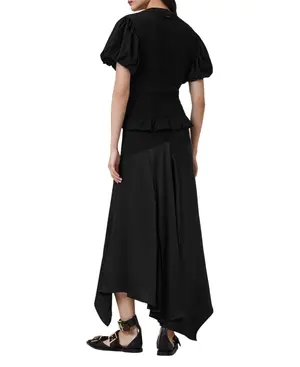 ALLSAINTS Pia Satin Midi Skirt