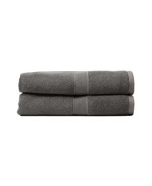 Cozy Earth Luxe Bath Sheets, Set Of 2 - Charcoal