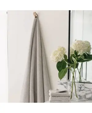 Cozy Earth Ribbed Terry Bath Sheets, Set Of 2 - Light Grey