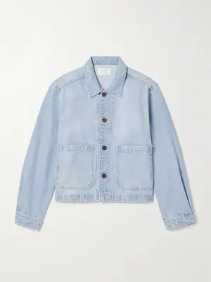 LA LIGNE Val Cropped Denim Chore Jacket